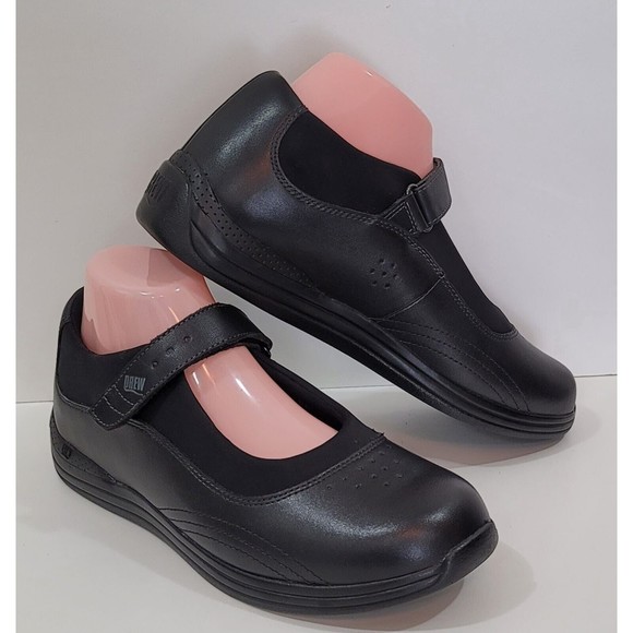 DREW | Shoes | Drew Rose Orthopedic Diabetic Mary Jane Black ...
